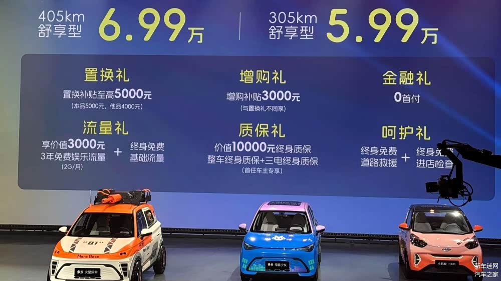 奇瑞QQ多米上市：长续航 +5座布局，对比零跑T03，谁更香？_车家号_汽车之家