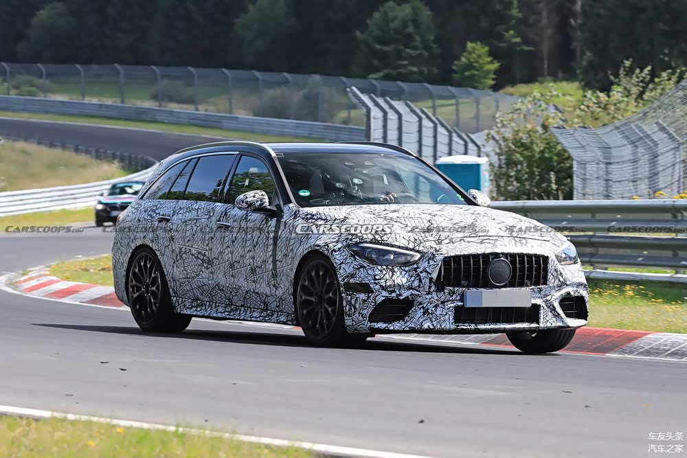 653马力，2.0T四缸，2022款AMG C63谍照曝光_车家号_发现车生活_汽车之家